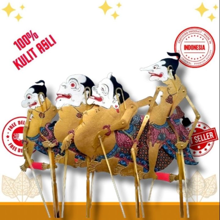 Wayang Kulit Sapi ASLI Punokawan/Punakawan/Semar Mini Gapit Sungu ...