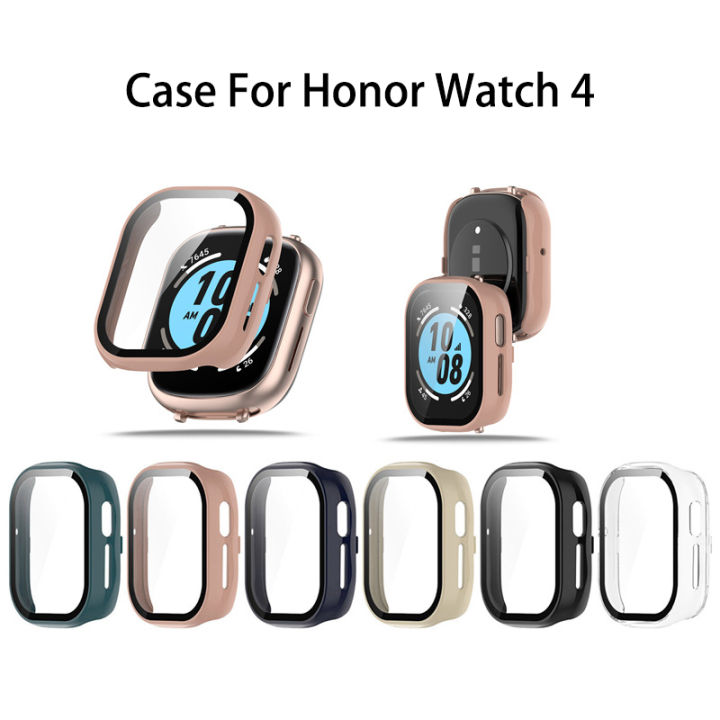 Glass + Case For Honor Watch 4 Accessoroy PC All-around Bumper ...
