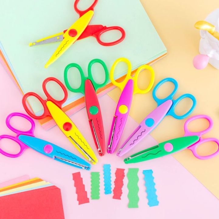 Candy Color Lace Curved Scissors Children Safe DIY Paper Cutter | Lazada