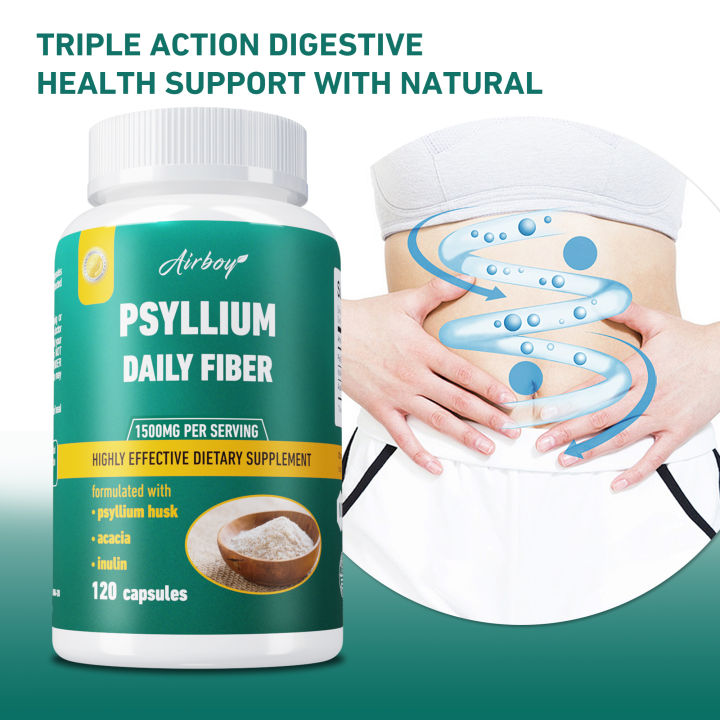 Psyllium Husk 1500 mg, Natural Soluble Fiber, Tumutulong sa Malusog na ...