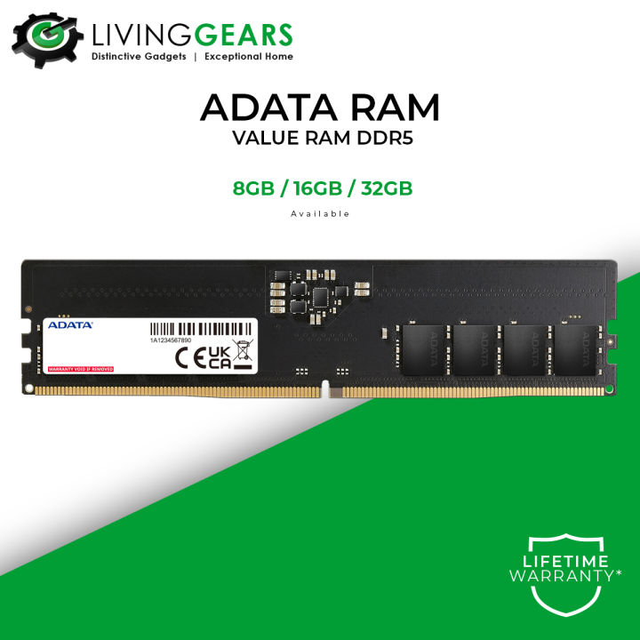 Adata Ram Desktop DDR5 4800 / 5600Mhz ( 8GB / 16GB / 32GB ) | Lazada