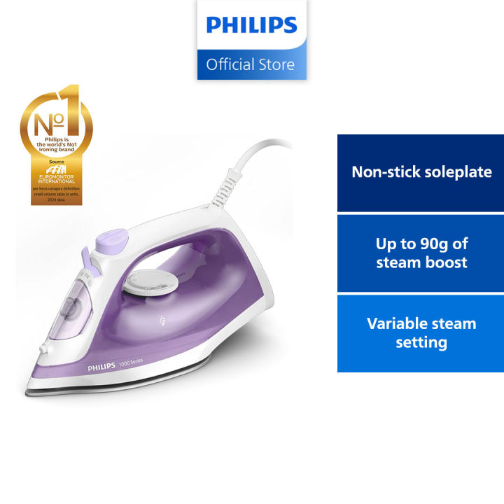 PHILIPS 1000 Series Steam Iron with Non-Stick Soleplate (DST1040/30 ...