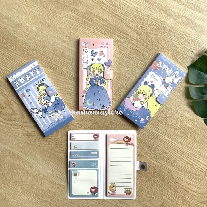 Post It Kertas Lipat Magnet Pembatas Buku Kertas Model Buku Lipat ...