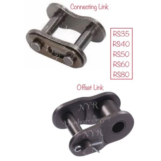 Roller Chain Joint 1R RS35 RS40 RS50 RS60 RS80 Connecting Link, Offset ...