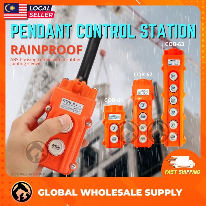 COB-61/COB-62/ COB-63 Rainproof Hoist Crane Push Button Switch Crane Pendant Control Station UP ...