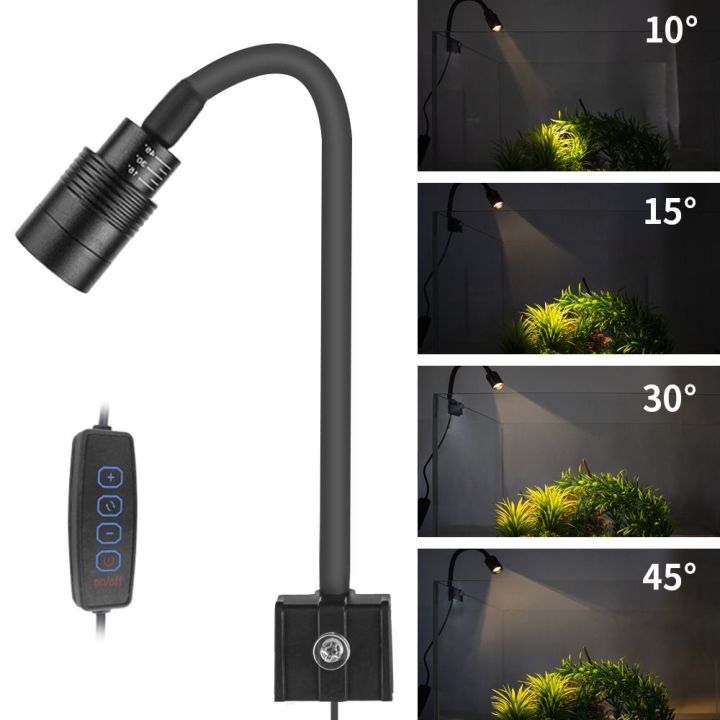 OUTOPEN 3 Color Modes Fish Tank Clip Lamp Waterproof 360 Degree ...
