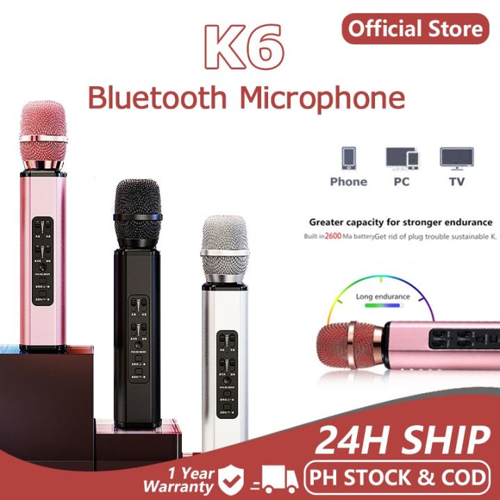 Wireless Microphone Wireless K6 K8 Bluetooth Karaoke Microphone Stereo ...