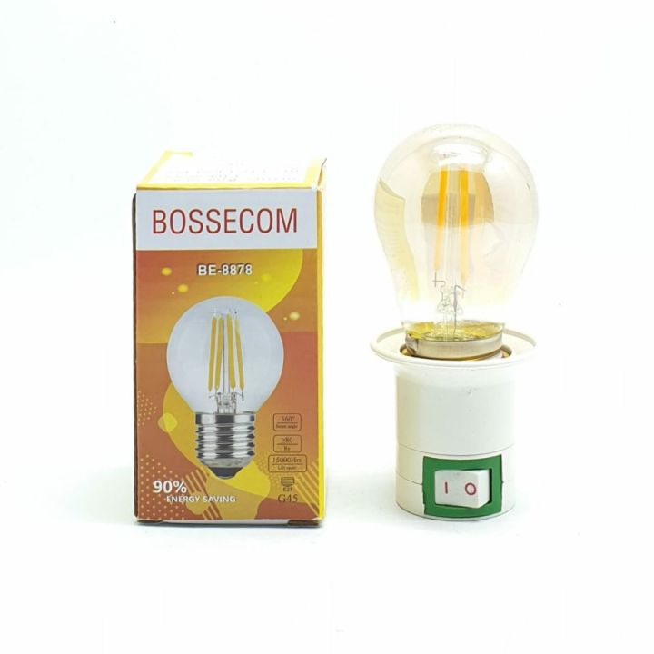 BSC BE-8878 2W E27 G45 2700K Kuning AMBER Lampu Led Filamen Cafe ...