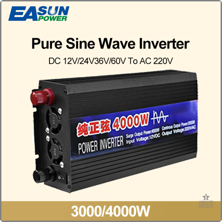 [zxcvb] Pure Sine Wave Inverter 3000W 4000W Power DC 12V 24V To AC 220V ...