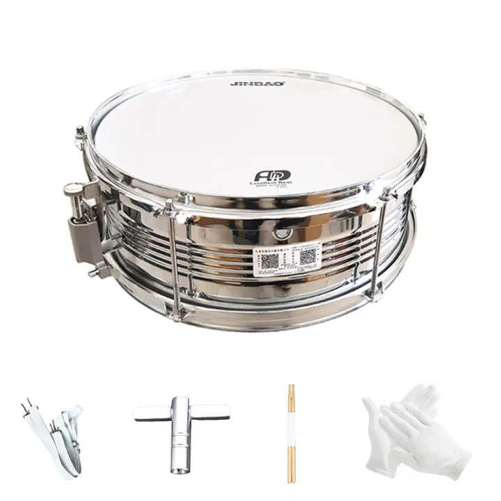 Jinbao small snare drum drum set 13 inch team drum marching drum metal ...