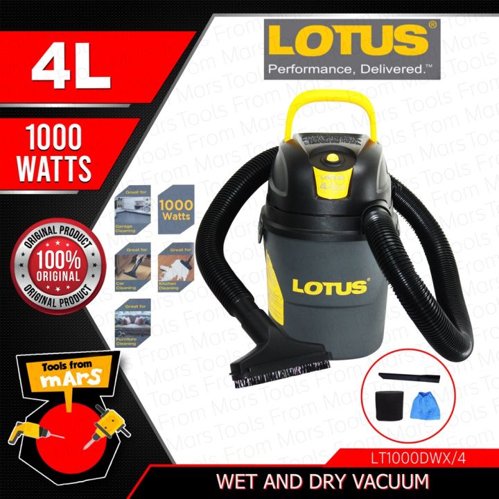 LOTUS 4L MINI Wet Dry Vacuum Cleaner 1000W LT1000WX4 TOOLS FROM MARS ...