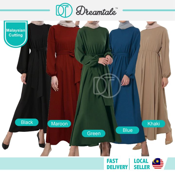 [Clearance] Dreamtale Baju Wanita Gaun Labuh Arisha Muslimah Wear Dress ...