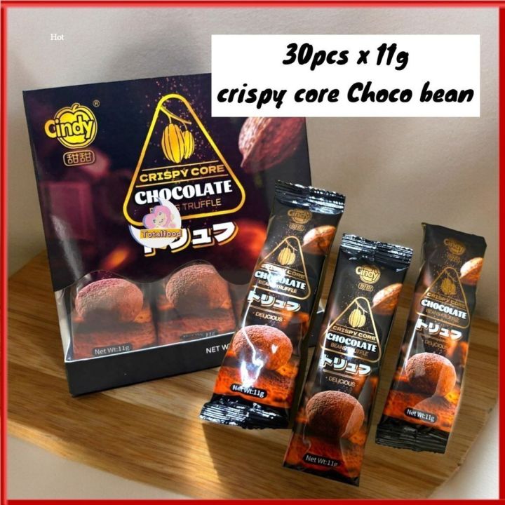 30pcs x 11g Sanwa Cindy Crispy Core Chocolate beans truffle | Lazada