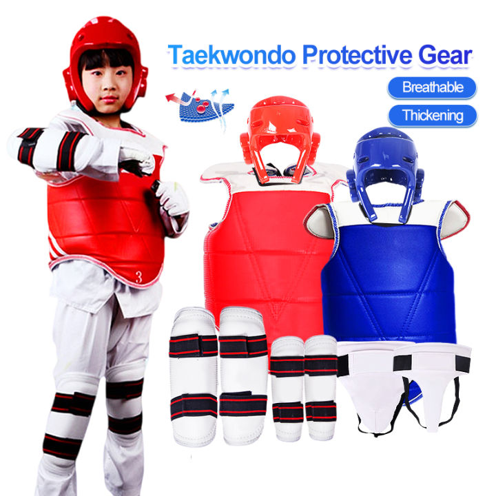 Taekwondo Gear Karate Practice Competition Equipment Suit for Kids ...