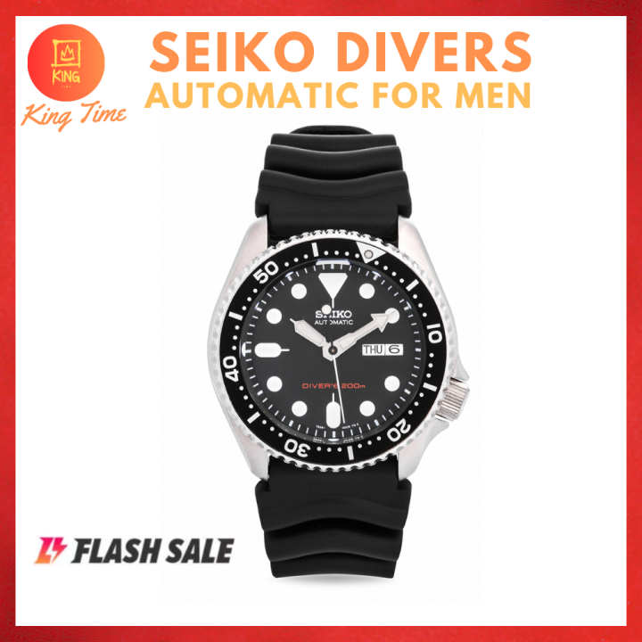 Seiko Divers SKX007 200M Black Dial Rubber Strap Automatic Watch ...