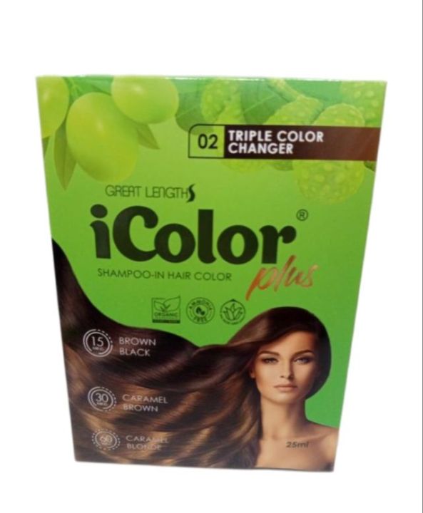 ICOLOR PLUS Shampoo-in Hair Color Triple Color Changer 25ml | Lazada PH