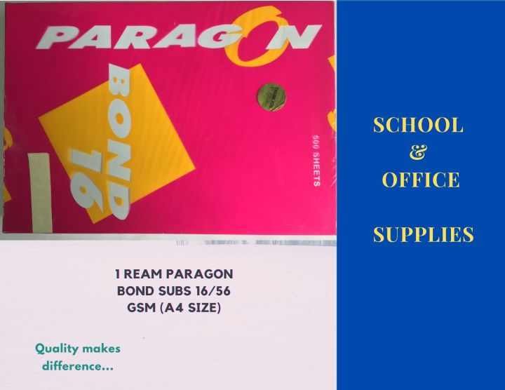 Paragon Bond Paper, A4 Size, 56 gsm/Subs 16 | Lazada PH