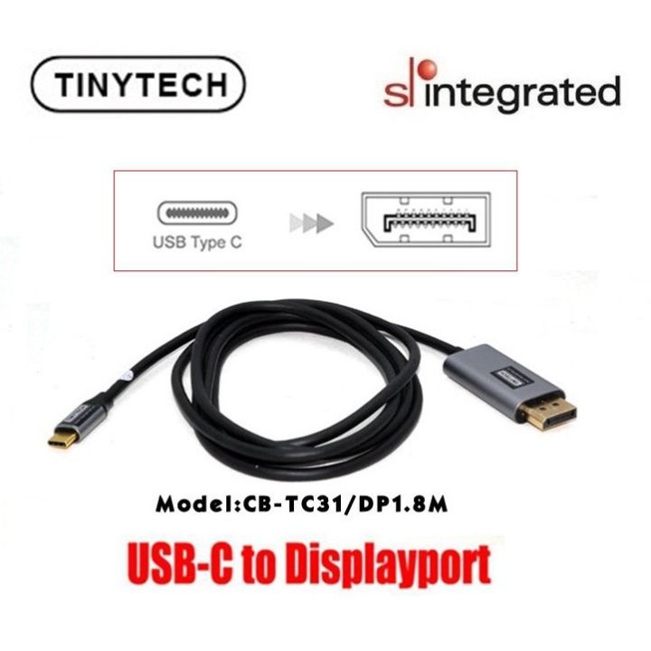 Tinytech CB-TC31/DP1.8M TYPE C TO DISPLAYPORT CABLE | Lazada