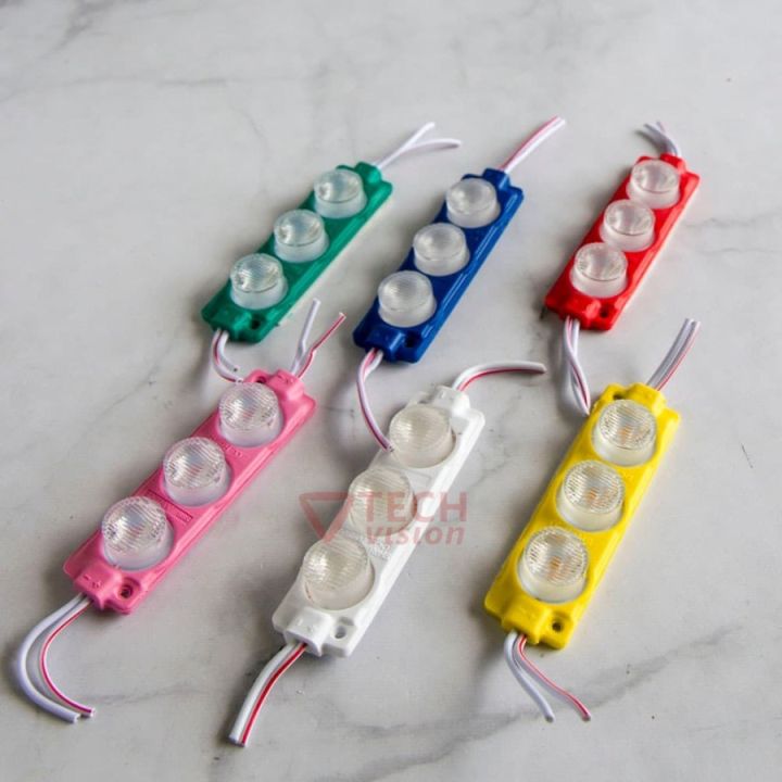 Lampu LED Modul 3 Mata 24Volt 24V 24 Volt V Module 3030 7520 Kolong ...