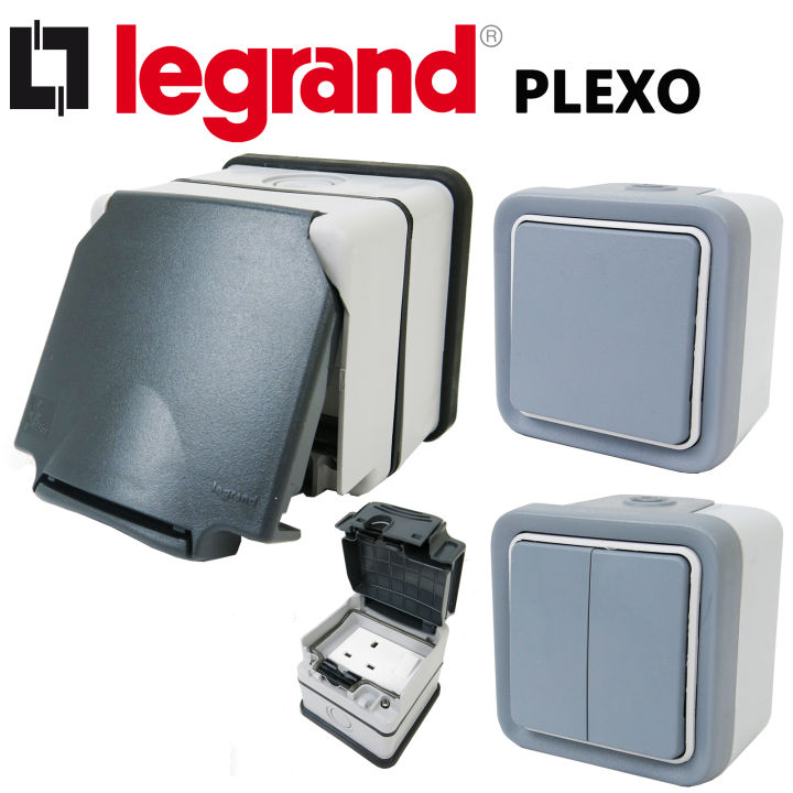 Legrand Plexo Suis/Soket Loceng IP55/IP66 Kalis Cuaca Penutup Keras ...
