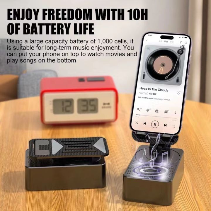 ลำโพงบลูทูธ WJ-S1S ขาตั้งโทรศัพท์มือถือพร้อมแบตสำรอง 3-in-1 หมุนและพับเก็บได้ | Lazada.co.th