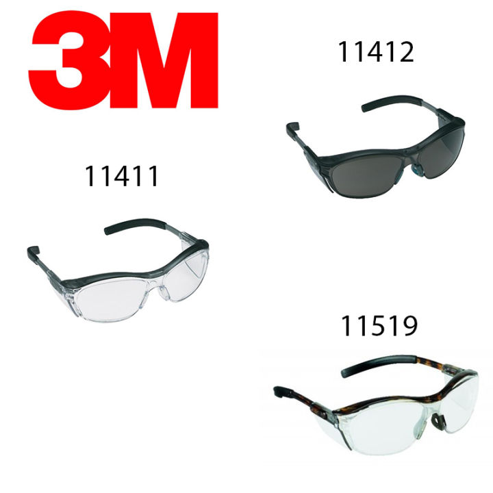 แว่นนิรภัย กันรอย กันฝ้า 3M รุ่น Nuvo series 11411, 11412, 11519 ...