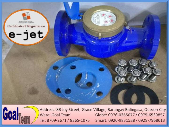 E- jet (H) Water Meter Heavy Duty Cast Iron body 50mm 2" diameter Dry ...