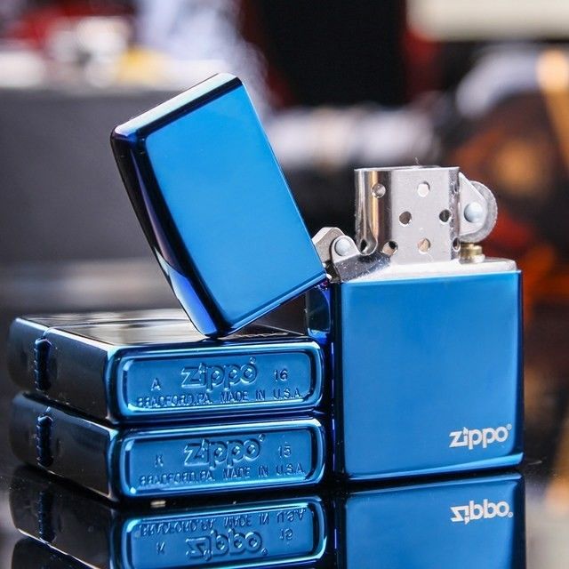 Korek Api Zippo Blue Ice Sapphire Made In USA/Zippo/Korek Zippo/Zippo Blue Ice/Lighter Mancis ...