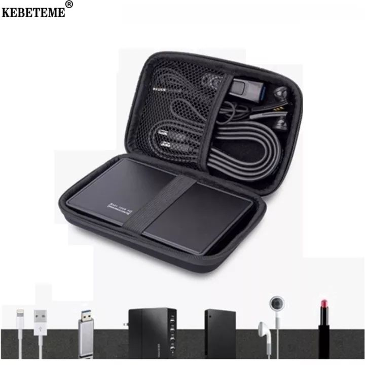 KEBETEME 2.5 Inch External HDD Hard Disk Drive Protective Case Pouch ...