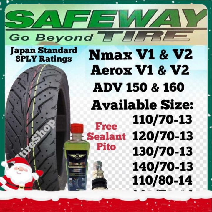 SAFEWAY Tire For Nmax, Aerox, ADV Free Sealant and Pito | Lazada PH