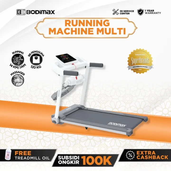BODIMAX RUNNING MACHINE MULTI – FOLDING TREADMILL / GYM | Lazada Indonesia