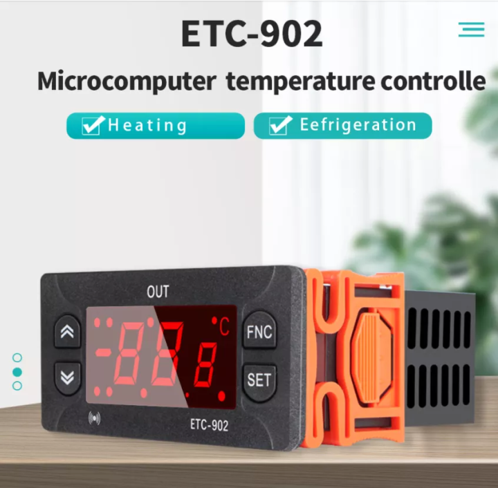 ETC-902 12V 24V 8A/220V AC เทอร์โมคอนโทรลเลอร์อุณหภูมิแบบดิจิตอล Thermoregulator | Lazada.co.th