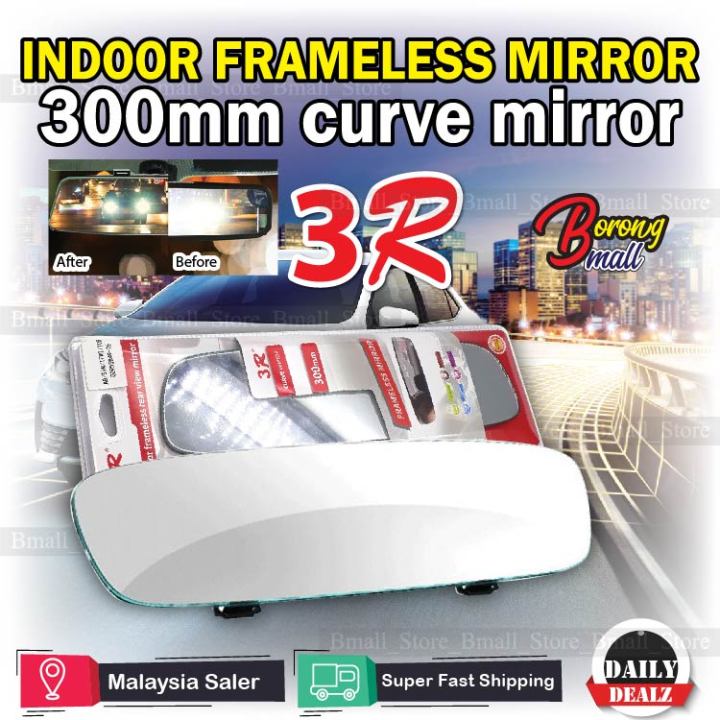 ORIGINAL 3R-339 Indoor Frameless Mirror Reverse 300mm Curve Wide Angle ...