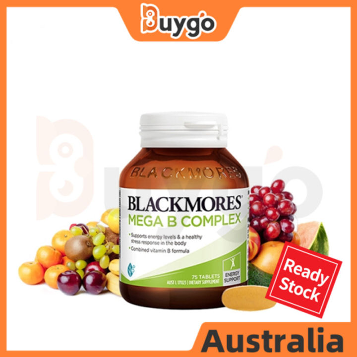 Blackmores Mega Vitamin B Complex 75 Tablets Support Energy levels & A ...