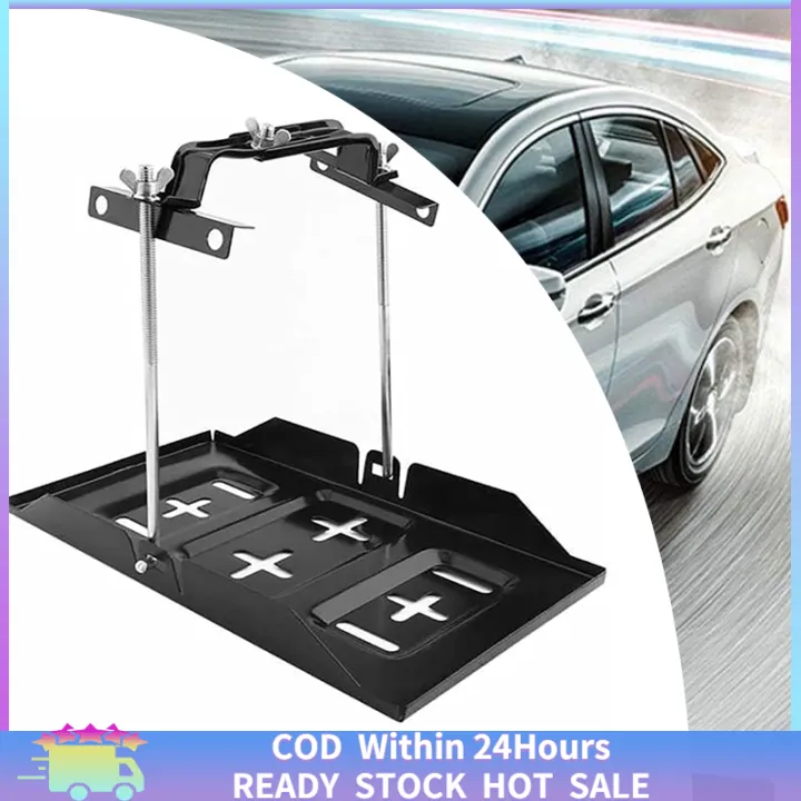 Heavy Duty Universal Battery Tray Adjustable 27x28cm Car Battery Hold ...