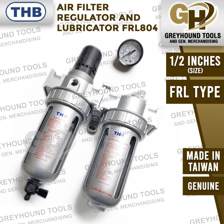 THB Air Filter Regulator & Lubricator 1/2" NPT FRL804 | Lazada PH