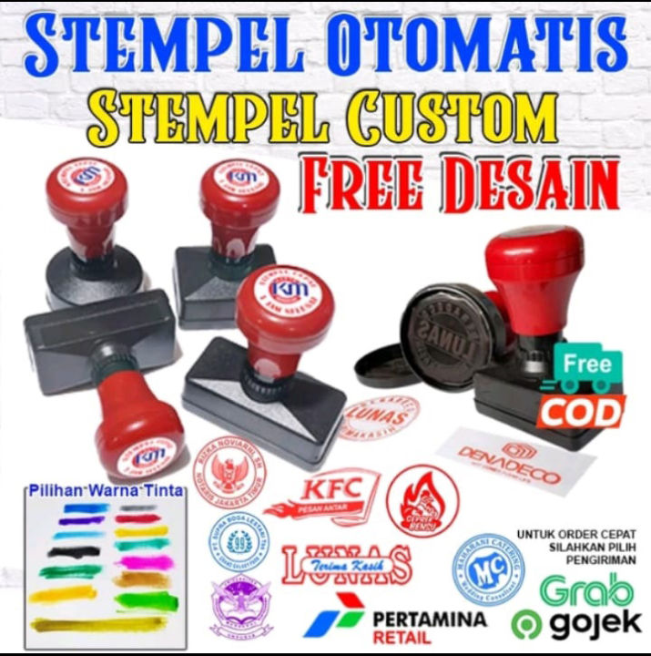 Stempel Warna Flash I Otomatis Design Custom - free design | Lazada ...