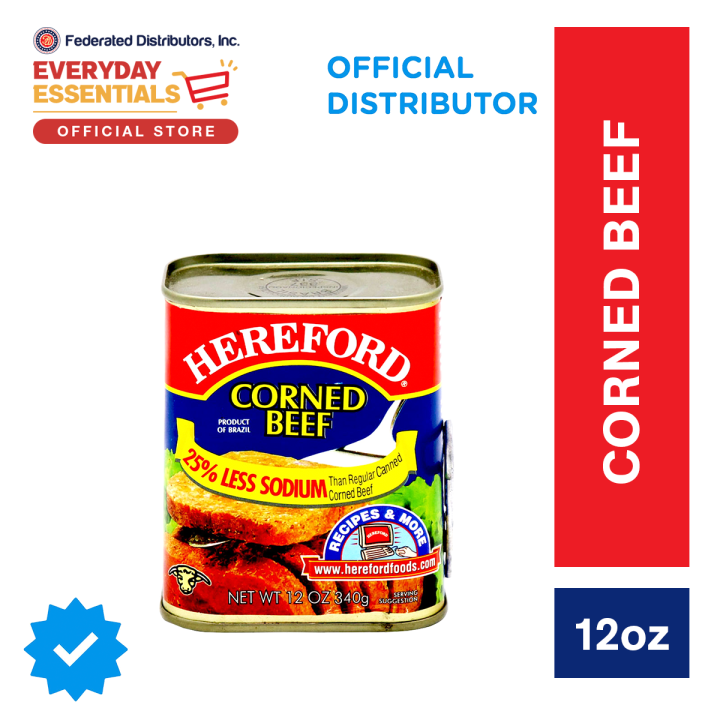 Corn Beef Hash Hereford Corned Beef 25% Less Sodium 340g | Shopee ...