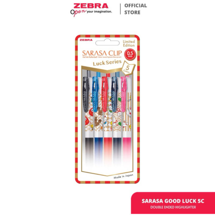 Zebra Pulpen Gel Sarasa 0.5mm GOODLUCK Series - Satuan dan isi 5 pcs ...