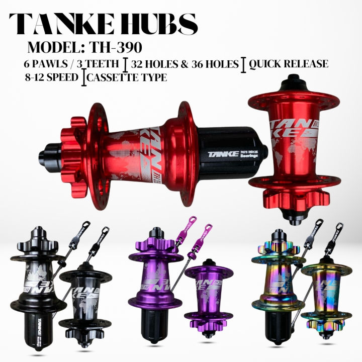 TANKE HUBS 32 holes & 36 Holes Mtb Bike Hub 6 Pawls 3 Teeth Cassette ...