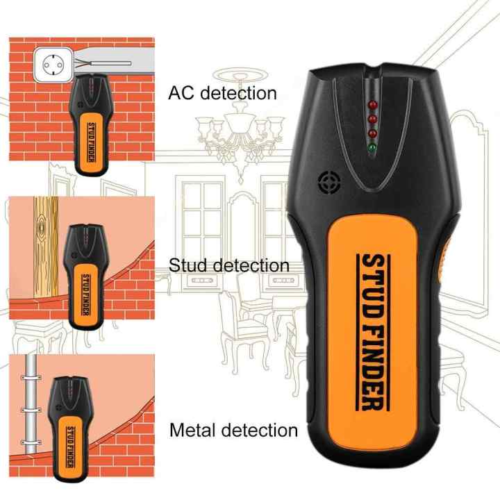 Stud Finder Metal Detektor Logam Dinding Tembok Rumah Wire Wall ...
