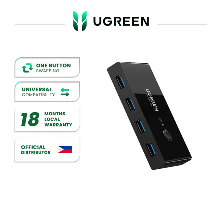 UGREEN USB 3.0 Sharing Switch 4 (OUT) x 2 (IN) Box for PC - PH | Lazada PH