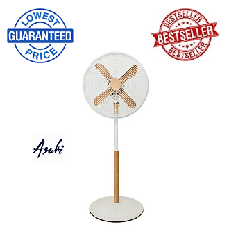 Asahi XF-6077 16" Retro Wooden Stand Fan | Lazada PH