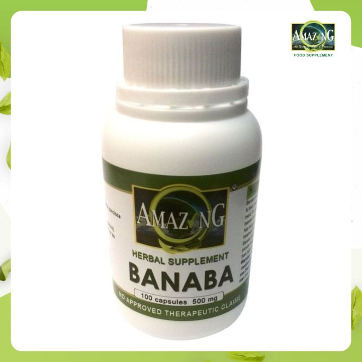 Banaba Capsules - Amazing Food Supplement Banaba 500mg Capsules Bottle ...