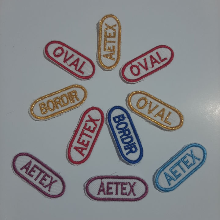 Iron Patch Emblem Bordir Nama Komputer Oval Asrama Santri Grosir ...