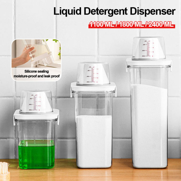 Liquid detergent dispenser Laundry organizer can storage sealed ...