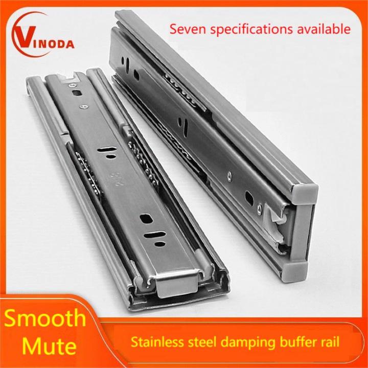 Modern simple slide rail drawer damping three section slide rail drawer ...