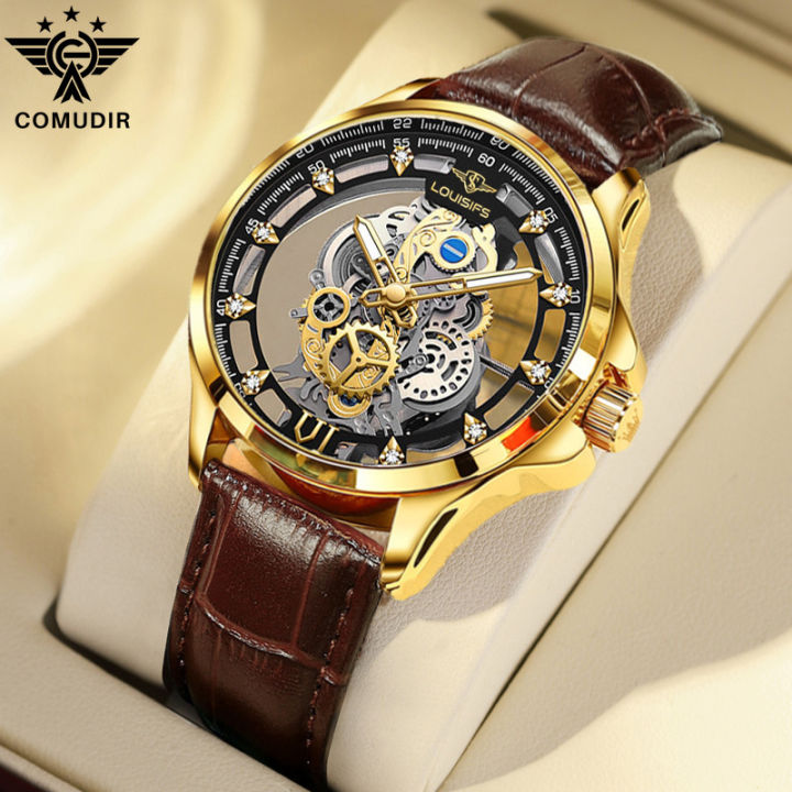 COMUDIR 2024นาฬิกาข้อมือสองด้านแบบกลวงไม่ใช่กลไกกันน้ำแนวธุรกิจแฟชั่น ...