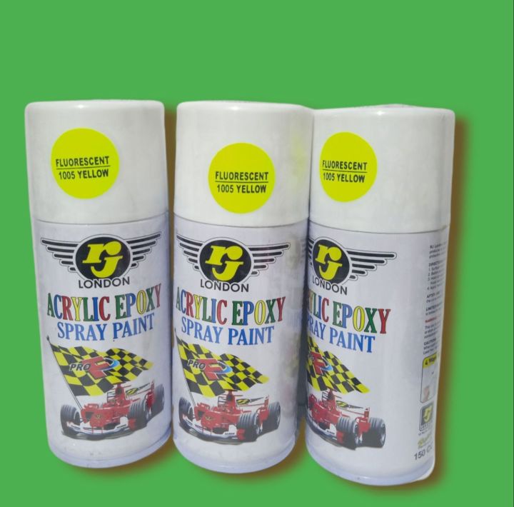 Pilok Cat Semprot RJ Flourescent Yellow 1005 Kuning Stabilo 150cc ...