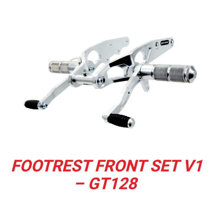 RACING BOY FOOTREST 100% ORIGINAL MODENAS GT128 V1 FRONT SET | Lazada